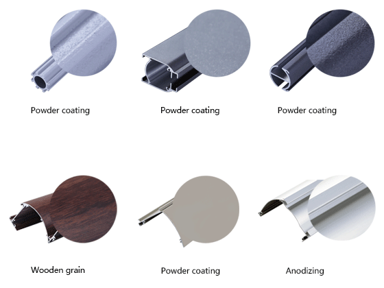 Aluminium tube for roller blinds